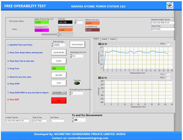 Hydraulic Snubber Test Bench