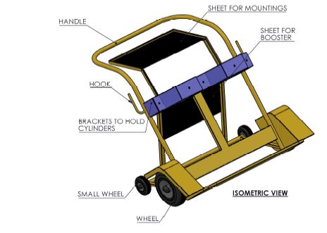 portable-single-cylinder-nitrogen-trolley-with-booster